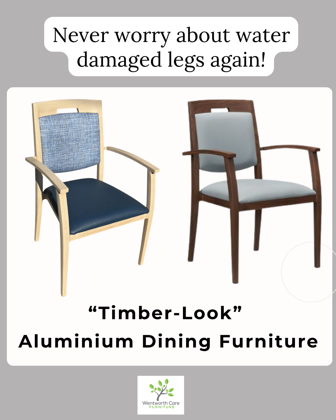 The Ultimate Aged Care Dining Chairs - Metal wood grain chair ...